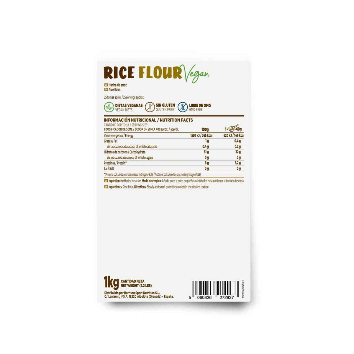 Rice Flour 1kg – Gluten-Free Flour for Baking & Cooking – Gym Feed Factory